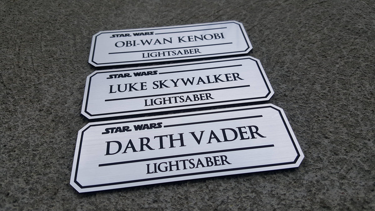 star wars Lightsaber name plate – QuestDesignCanada