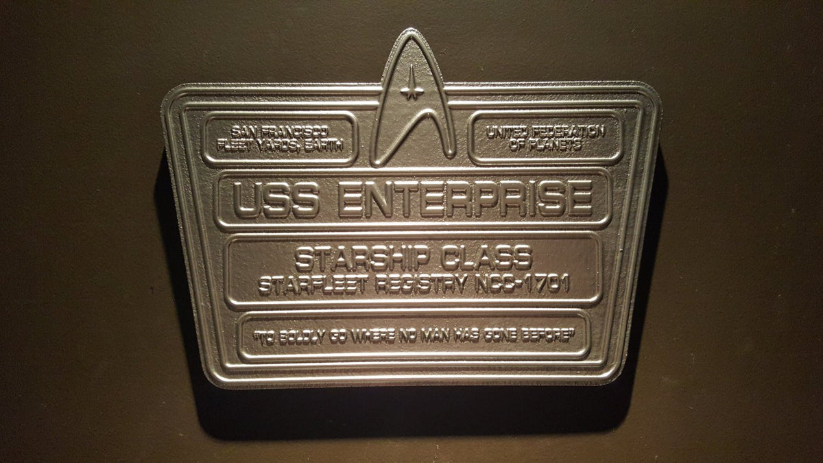 Star Trek USS Enterprise Dedication plaque replica from new series ...